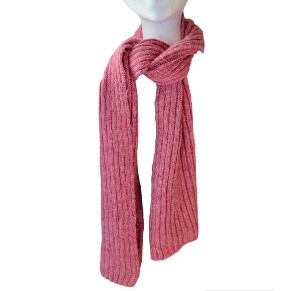 Zara | Accessories | Zara Pink Knit Scarf Winter Long Soft Warm 62 Long ...